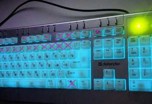 Клавиатура Defender с подсветкой