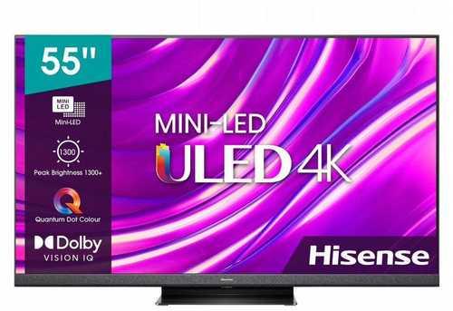 Новый qled 4K Hisense 55U8HQ 140см,HDR,120Hz,голос