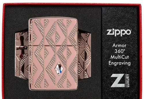 Zippo.Rose gold. Armor. Бриллиант. Gold 24 kt. NEW