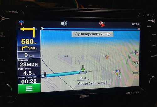 Сенсорная магнитола с Навигацией