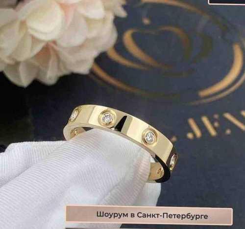 Обручальное кольцо Cartier Love, 8 бриллиантов 0,16ct