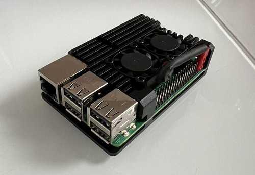 Микро компьютер Raspberry pi 3b в термо корпусе