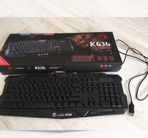 Игровая клавиатура Marvo K636 с 3 видами подсветки