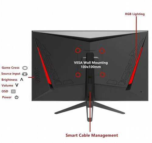 Монитор fyhxele 4к 144 гц 28"