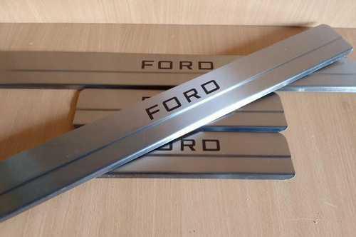 Накладки на пороги Ford Focus 3 (2015) рестайлинг