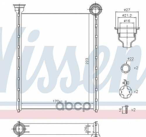 Радиатор печки Citroen C3, Peugeot 308 1.4-2.0