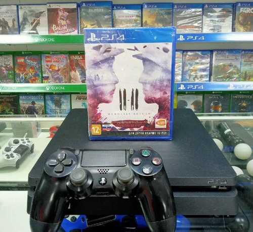 PlayStation 4 Slim Black + 11-11: Memories Retold