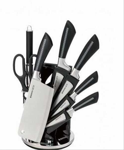 Набор ножей на подставке Royalty Line HR-SND8V-BLK