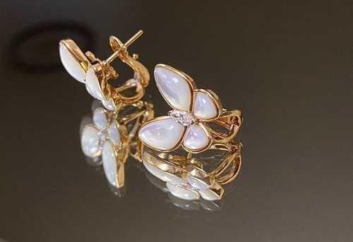 Серьги Two Butterfly Van Cleef