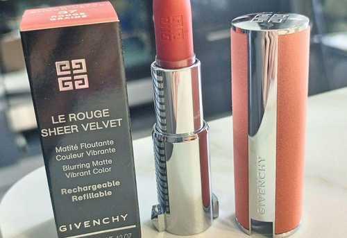 Помада givenchy le rouge sheer velvet 37 rouge gra