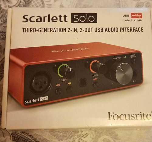 Звуковая карта focusrite scarlett solo 3rd gen