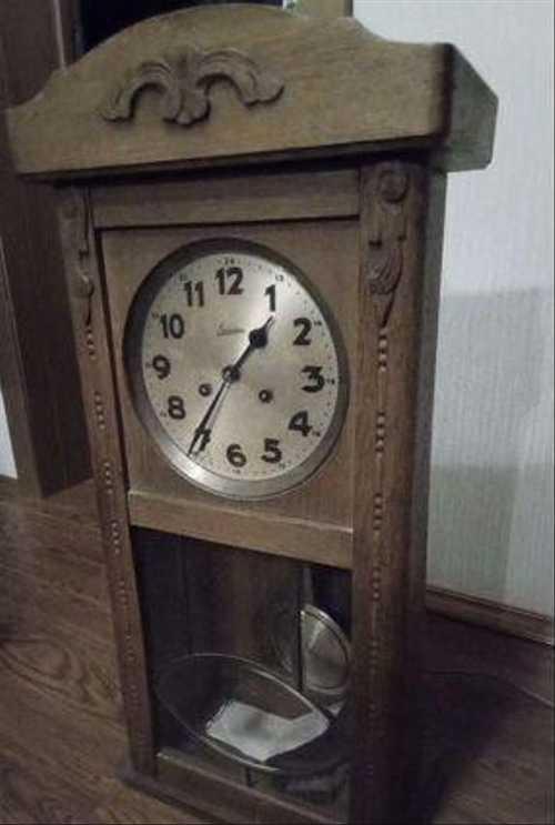 Часы старинные настенные механ с боем Luevia