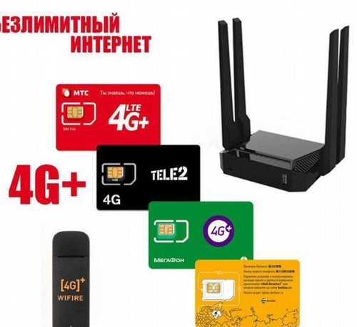 Безлимитный интернет под 3g-4g модем и роутер