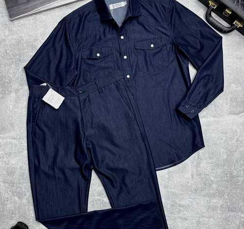 Джинсовый костюм brunello cucinelli