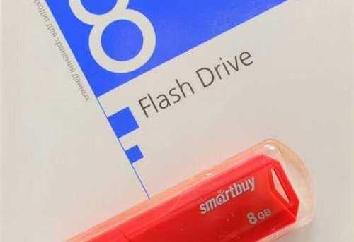 Флешка 8 гб USB Smartbuy clue Red