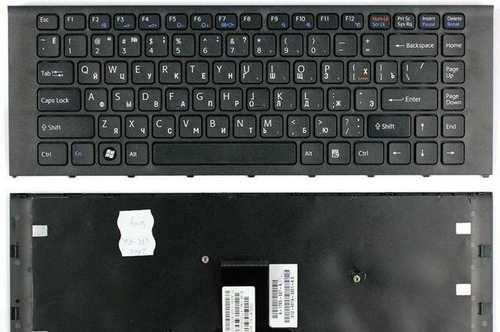 Клавиатура Sony Vaio VPC-EA черная c черной рамкой