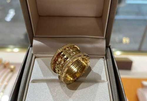 Золотое кольцо Булгари 13.9 гр 0.81 ct
