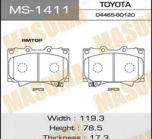 Masuma MS-1411 Колодки торм.пер