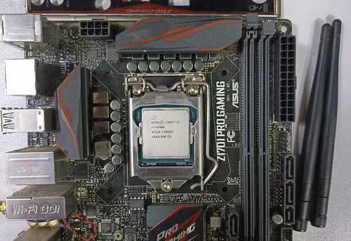 Материнская плата Asus Z170I Pro gaming+I7-6700k