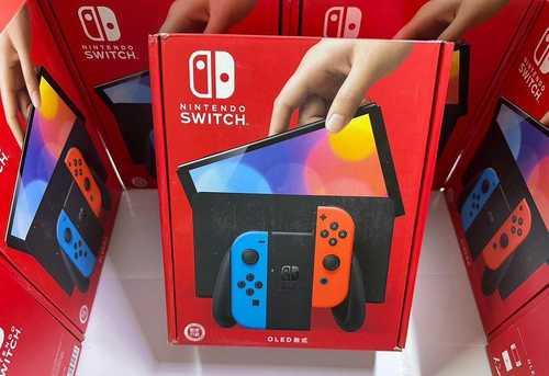 Новая Приставка Nintendo Switch Oled, неон (HK)