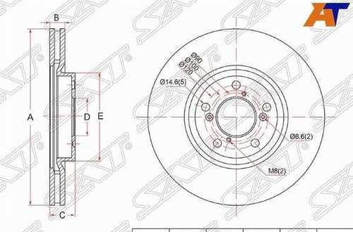 Диск тормозной acura MDX, acura MDX 06, honda pilo