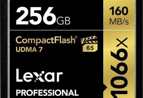 Карта памяти 256Gb Compact Flash 1066 x Lexar Pro