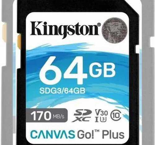 Kingston sdxc 64GB UHS-I U3 V30 карта памяти