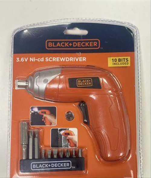 Аккумуляторная отвертка black+decker KC3610