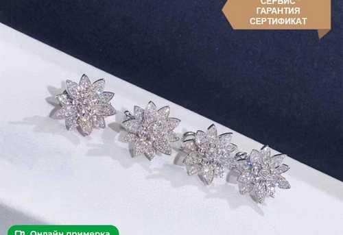 Серьги Ван Клиф с бриллиантами 3.29ct