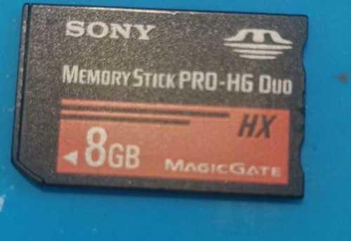 Карта памяти sony memory stick pro duo 8gb