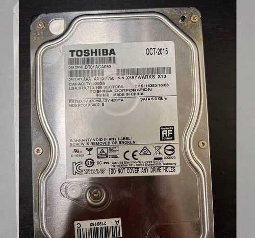 Жесткий диск Toshiba 500Гб