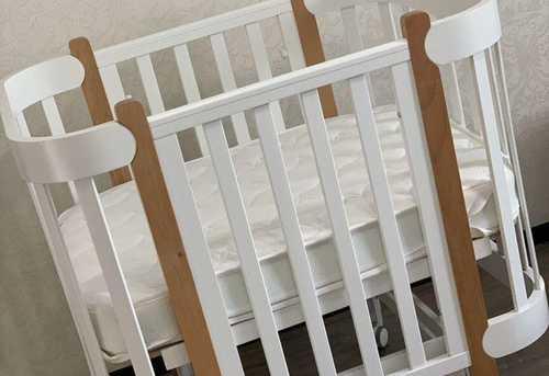 Кровать детская happy baby Mommy Lux с матрасами