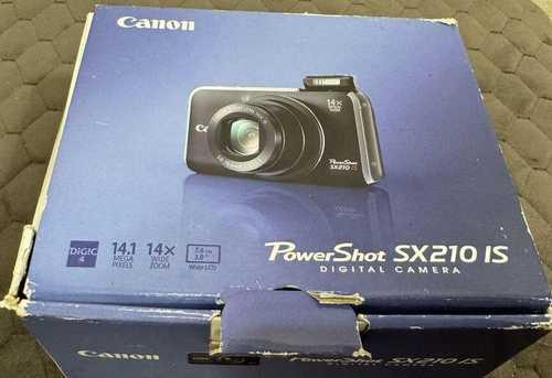 Компактный фотоаппарат canon power shot SX210 is