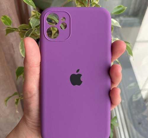 Новый Чехол на iPhone 11 силикон фиолетовый