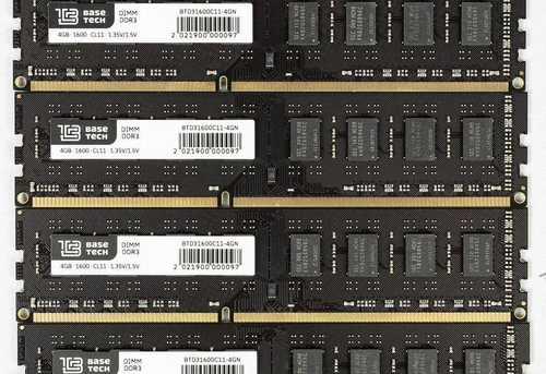 Оперативная память dimm DDR3 BaseTech 4Gb