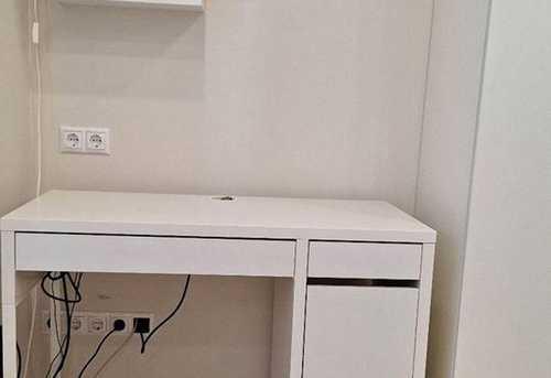Микке икеа, письменный стол, белый, 105x50 см