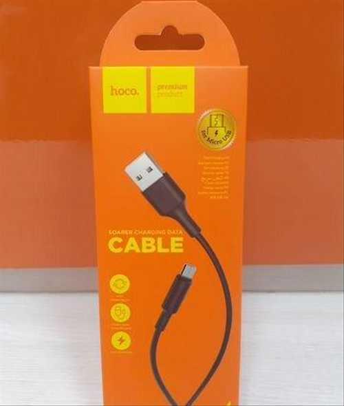 Кабель microusb Hoco X25 Soarer (2A, 1m), black