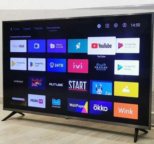 Красивый SMART телевизор Xiaomi 4К UltraHD 110см