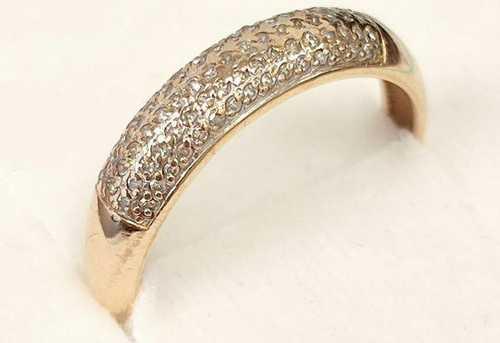 Золотое кольцо с бриллиантами дорожка 18 размер