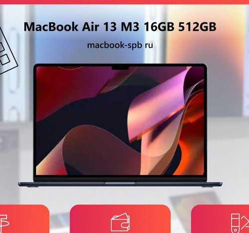 Apple MacBook Air 13 m3 16gb 512gb сша/Ростест