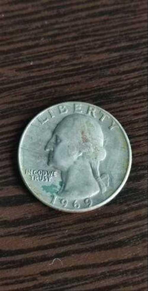 Querter dollar, one dime