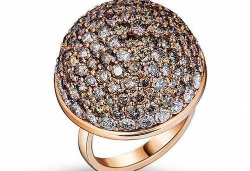 Кольцо RalfDiamonds кольцо с белыми и коньячными б