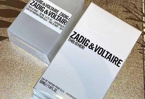 Парфюмерная вода zadig&voltaire This is her 50мл