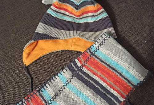 Комплект шапка и шарф для мальчика 3-4 года