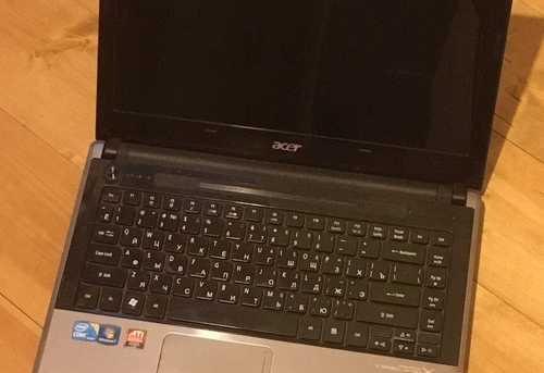 14" Acer Aspire 4810T, 250 ГБ, Core 2 Solo SU3500 ULV, RAM 3 ГБ, Intel GMA 4500MHD