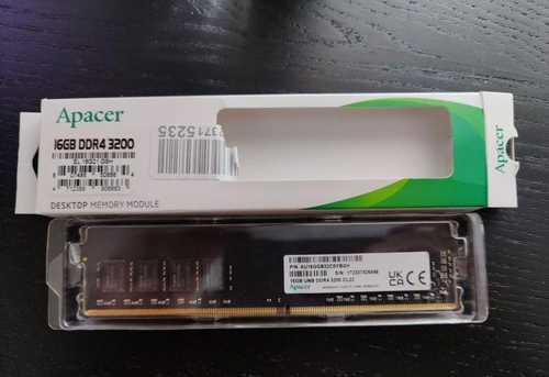 Оперативная память apacer ddr4 16gb 3200