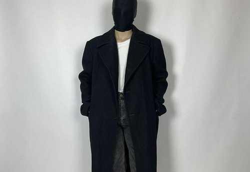 Черное длиное пальто vintage