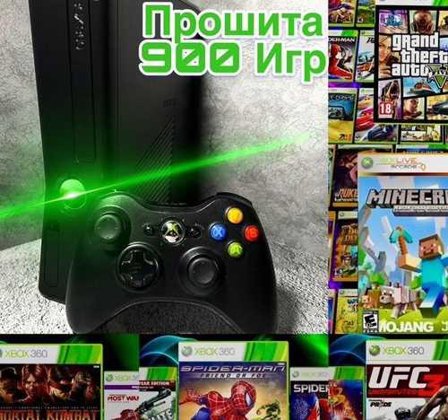 Xbox 360 Slim (Прошита)   900 Игр