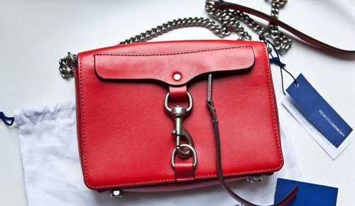 Кожаная красная сумка кроссбоди Rebecca Minkoff