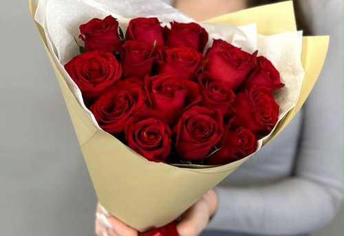 Красные Розы Букет Цветы